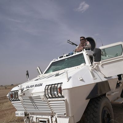 Un Peacekeeper Vehicle Indonesian Fpu Parked Stock Photo (Edit Now ...