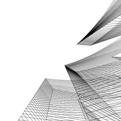 Linear View House Building Architecture 3d Stock Illustration ...