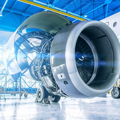 Passenger Aircraft On Maintenance Engine Fuselage Stock Photo ...