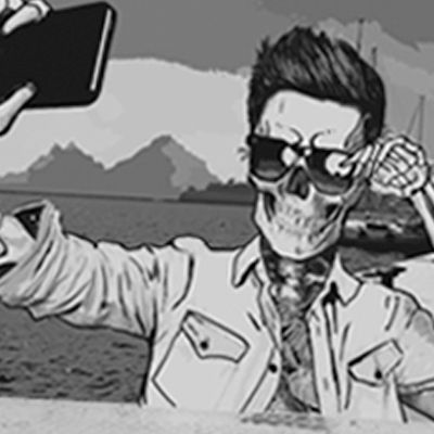 Illustration Scissors Stylish Hairstyle Skull Beards Stock Vector ...