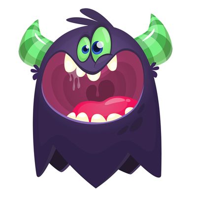 Angry Cartoon Yellow Monster Screanimg Yelling Stock Vector (Royalty ...