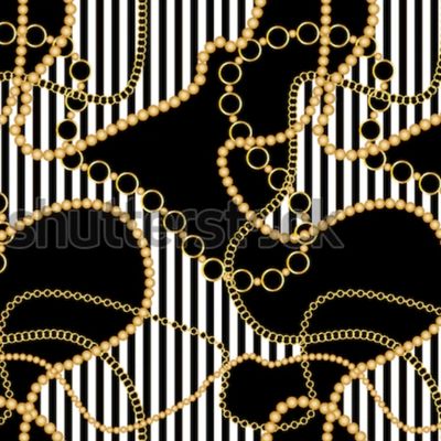 Golden Chain Striped Pattern Vector Illustration Stock Vector (Royalty ...