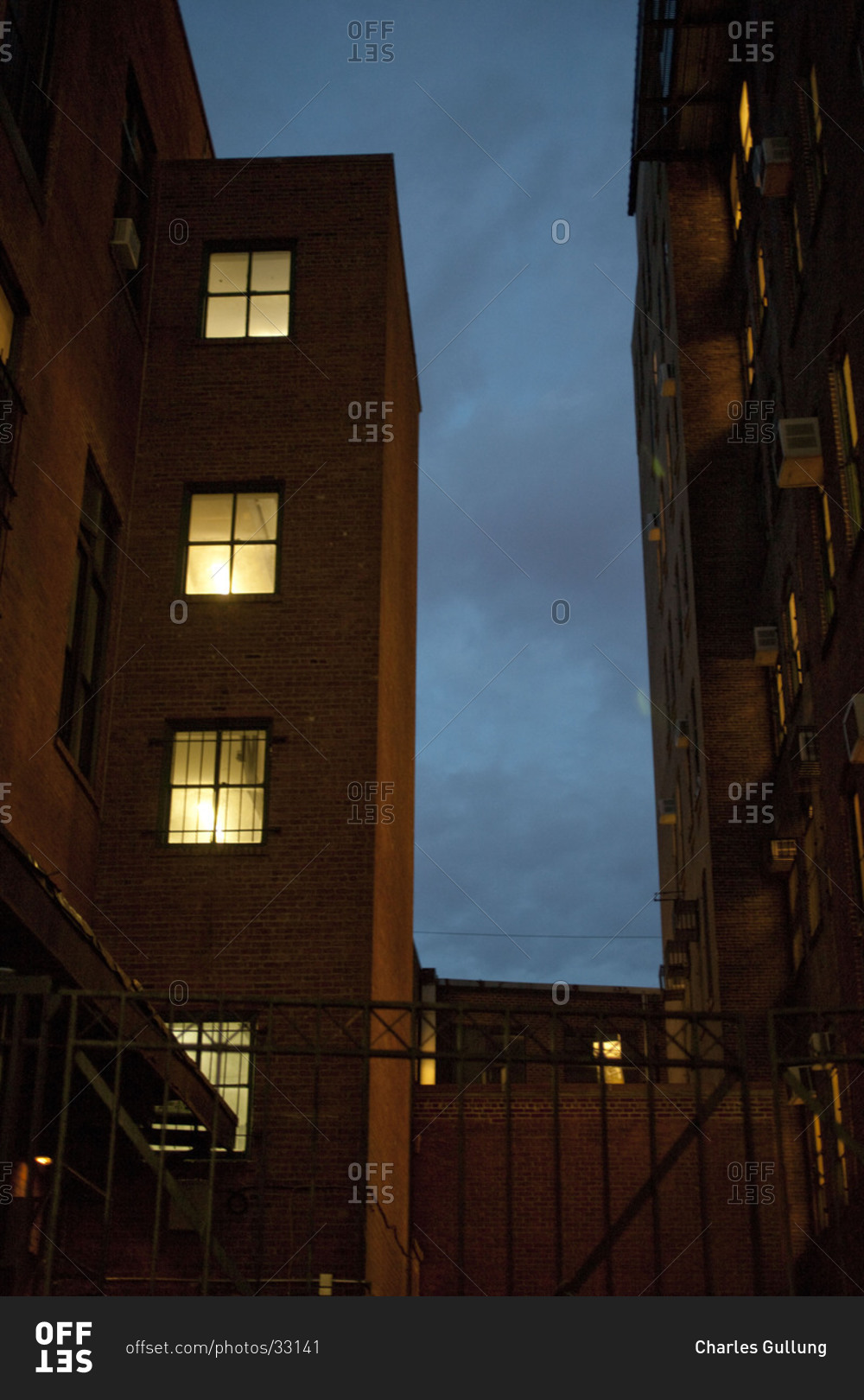 Brick Building At Night