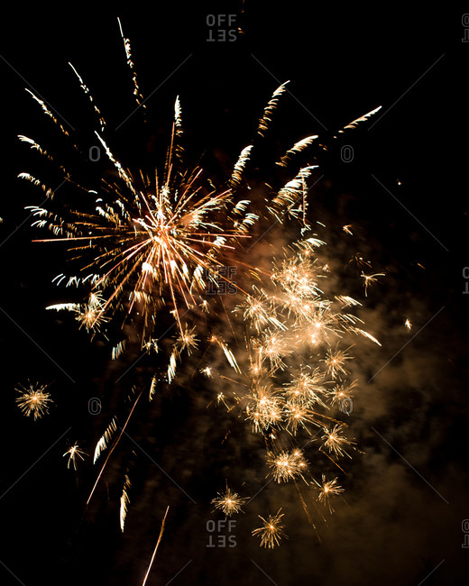 Colorful fireworks exploding in the sky - Stock Image - Everypixel