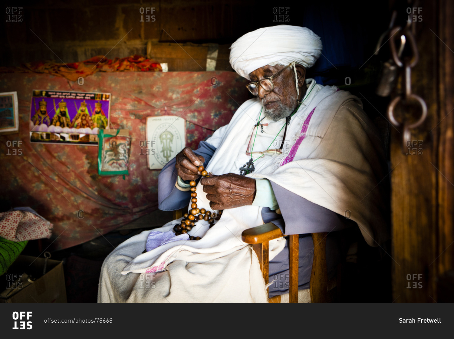 Ethiopian senior man praying stock photo - OFFSET Ethiopian senior man praying stock photo - OFFSET