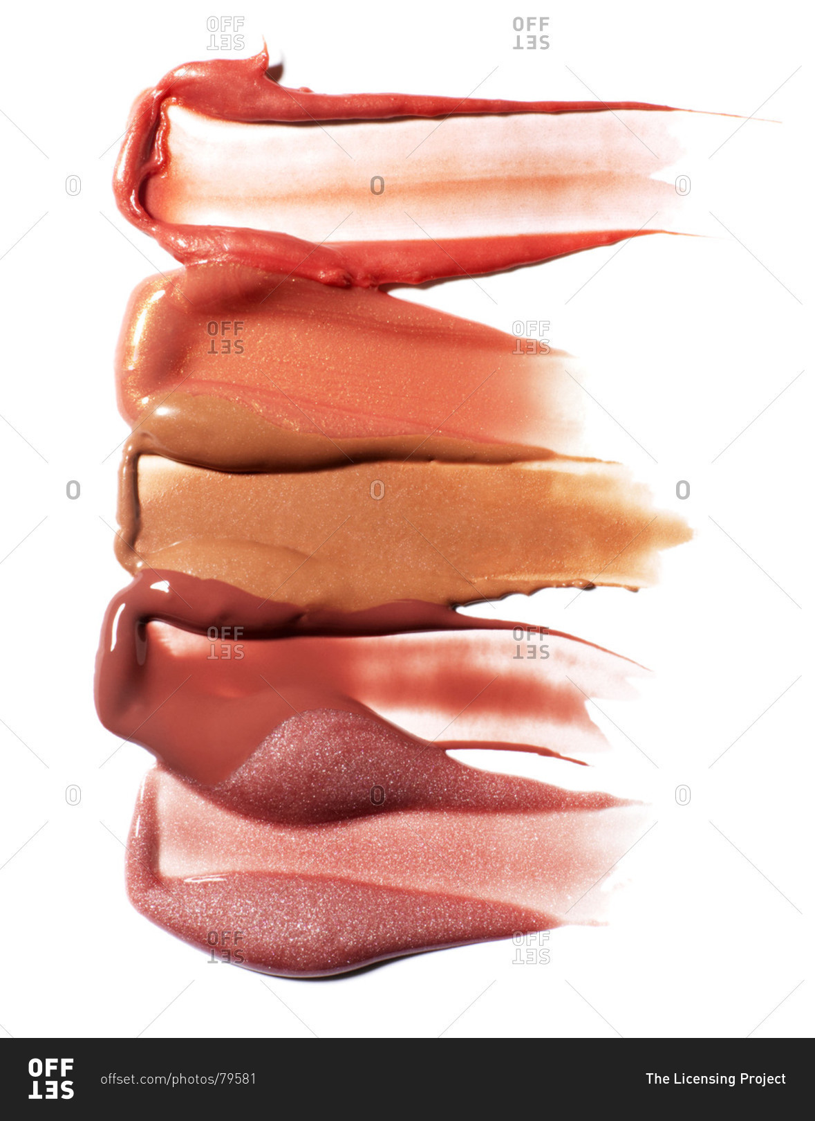 Various color of lipstick smear stock photo - OFFSET