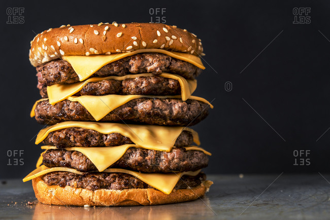 burger layers stock photos - OFFSET