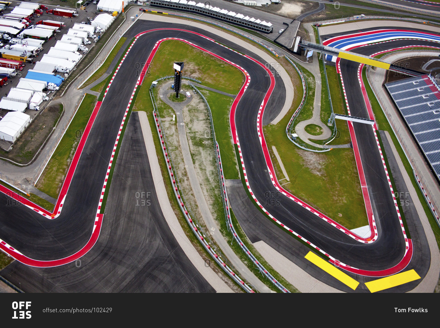 Austin, Texas - November 15, 2012: Aerial view of Circuit of the ...
