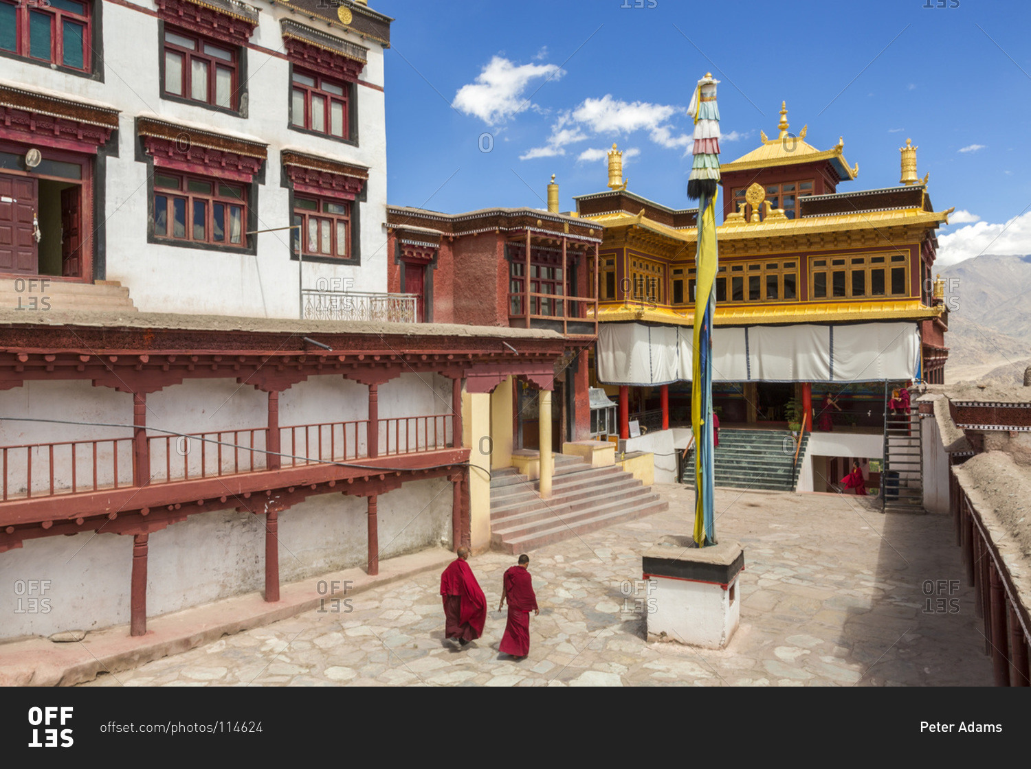 Matho Monastery, Indus Valley near Leh, Ladakh, India stock photo - OFFSET
