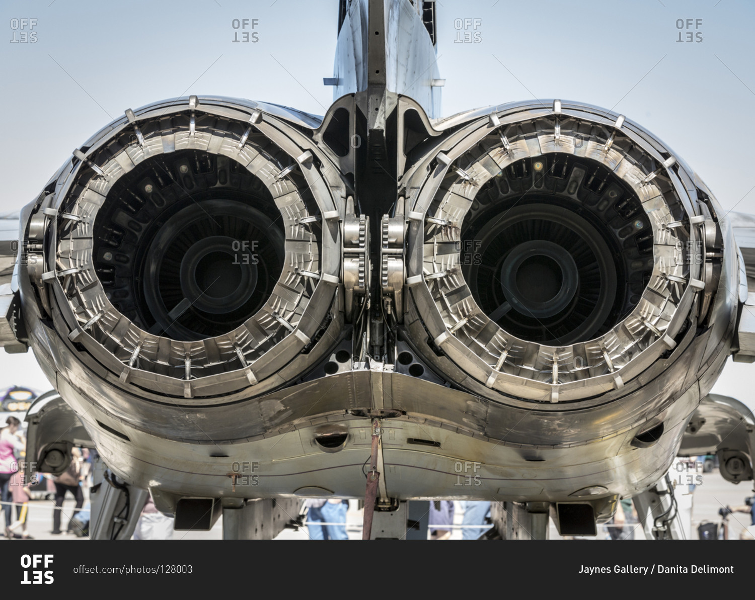 Back end of a jet fighter stock photo - OFFSET