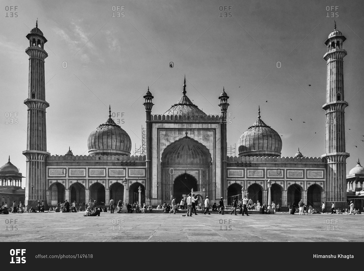 Jama Masjid mosque in Delhi, India stock photo - OFFSET