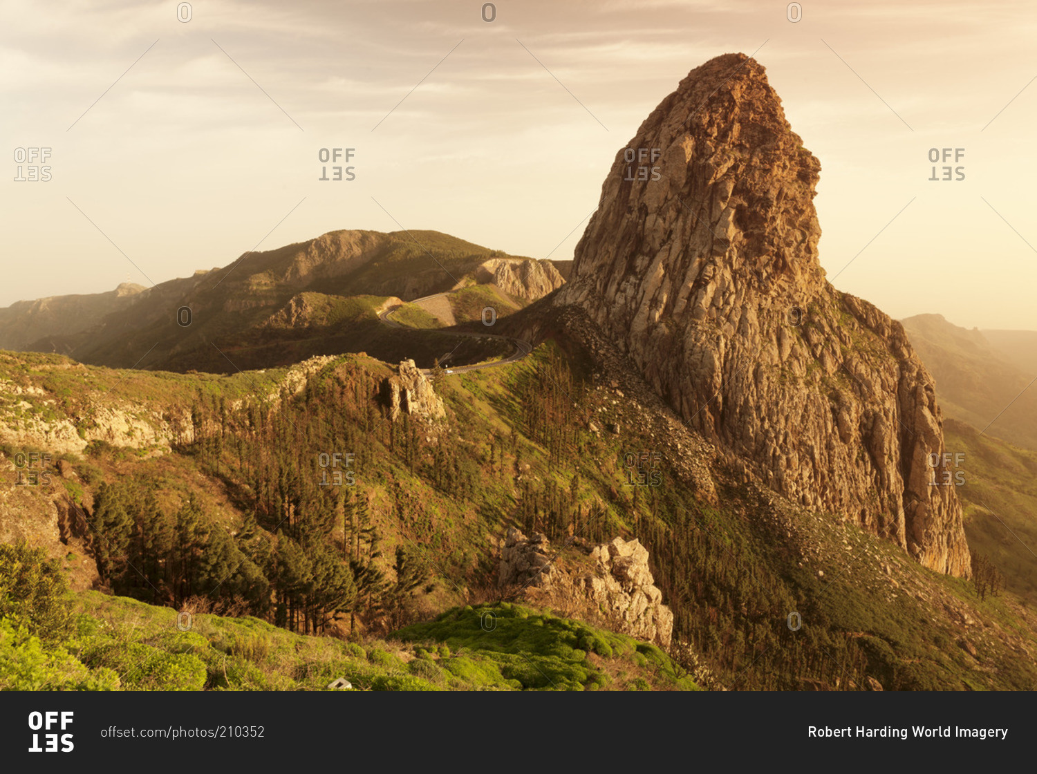 The Roque de Agando in La Gomera, Canary Islands, Spain stock photo ...
