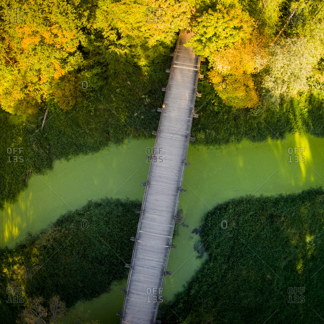 Wooden Bridge Over Water