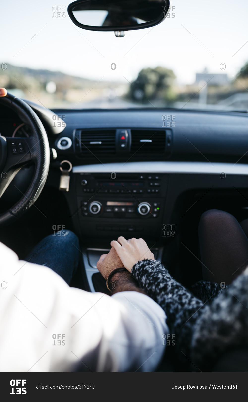 Couple Holding Hands In A Car Stock Image Everypixel