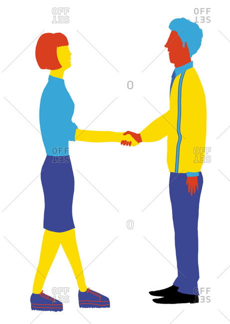People Greeting Each Other Clipart