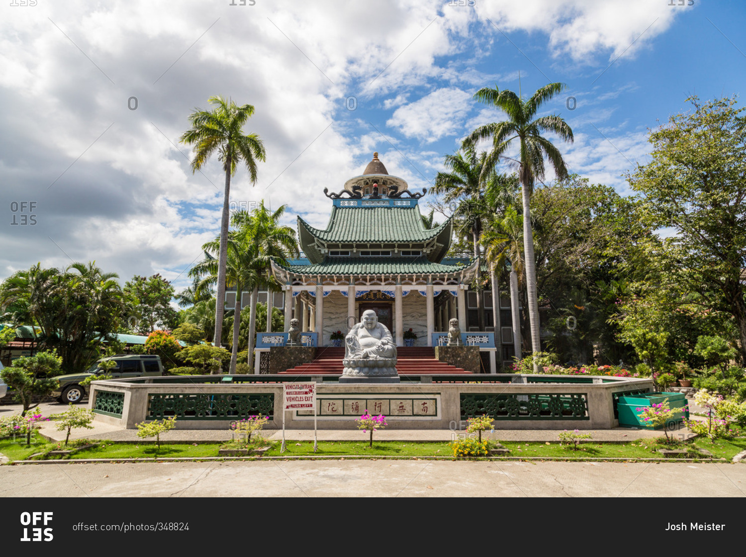 Lon Wa Buddhist Temple in Davao, Philippines stock photo - OFFSET
