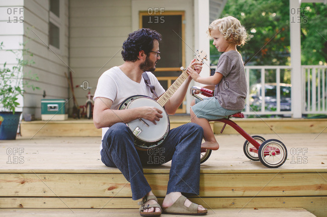 Boy Playing Banjo