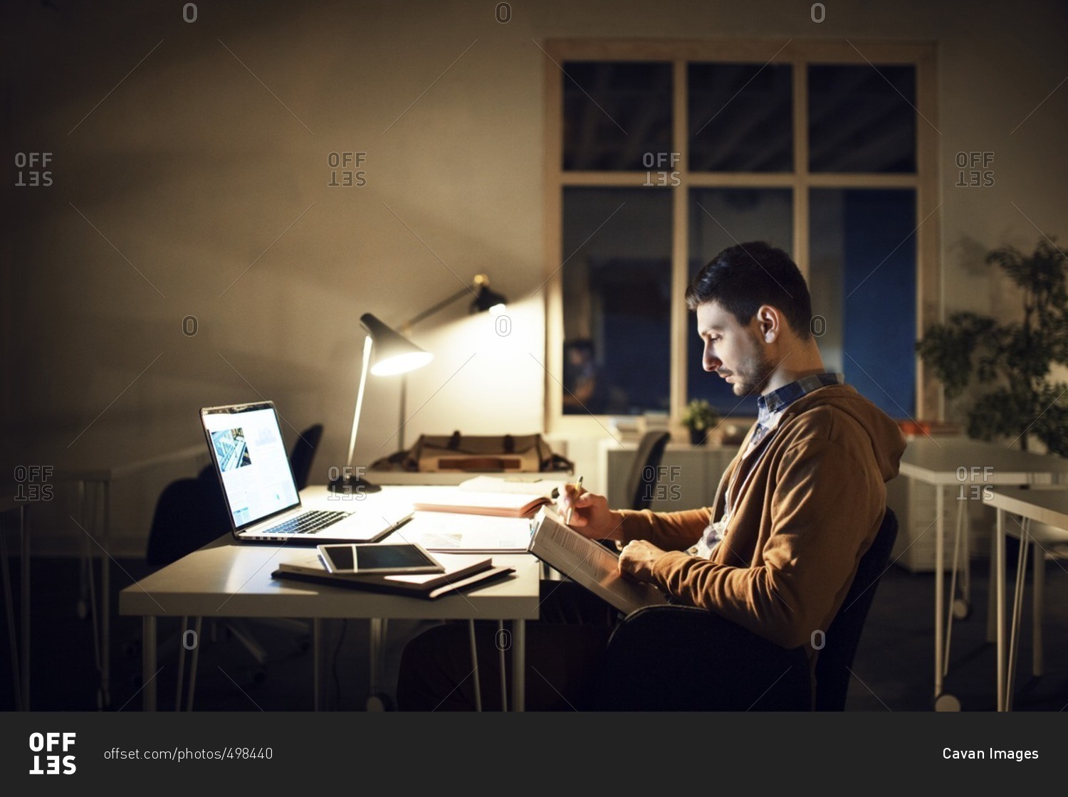 Person Studying At Desk