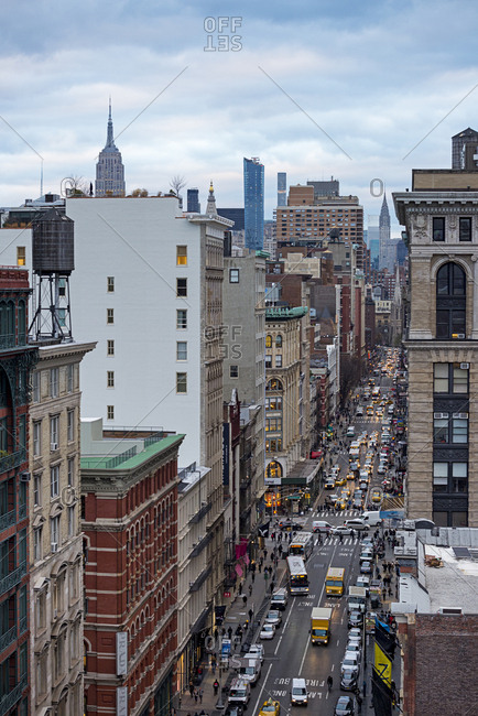 Busy City Street View