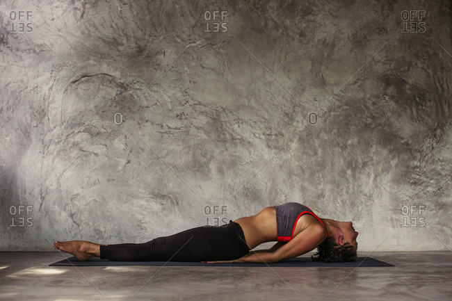 Womans Back Lying Down