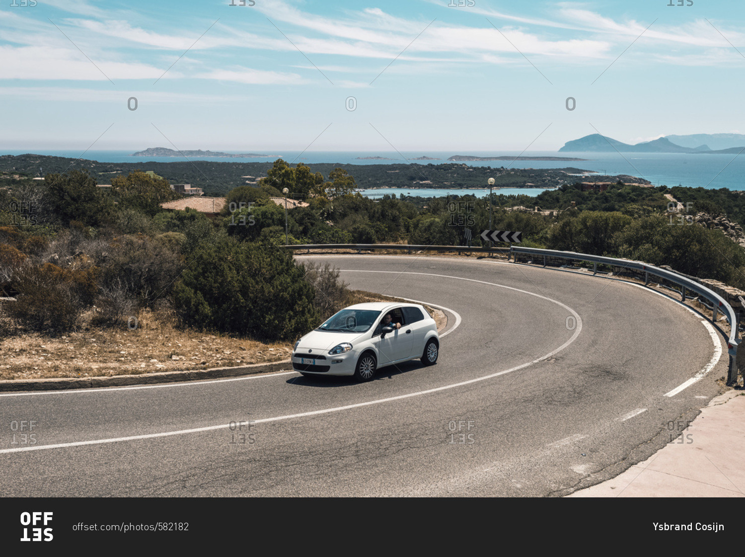 Car Driving On Winding Road