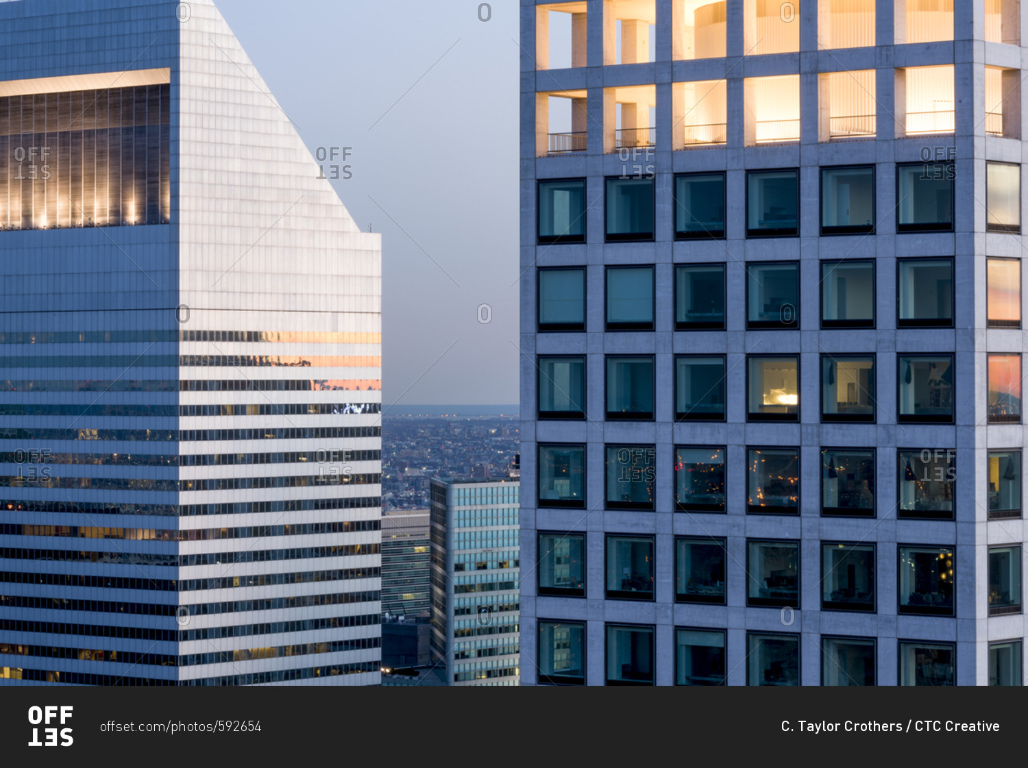 Large glass office windows - Offset stock photo - OFFSET