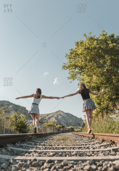 Train Tracks Photography Girl