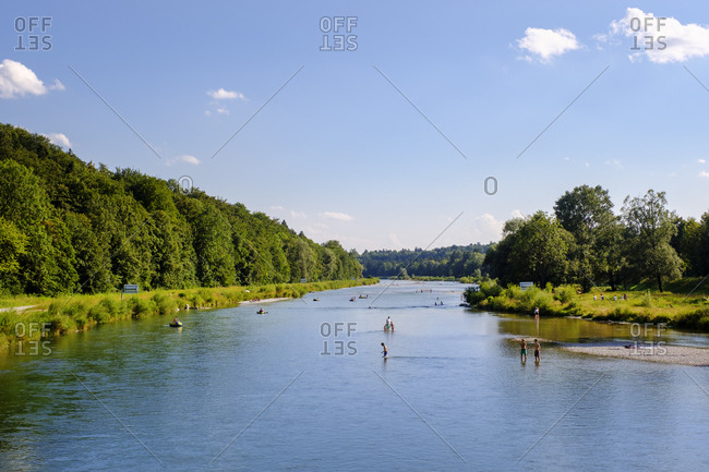 Isar River In Germany