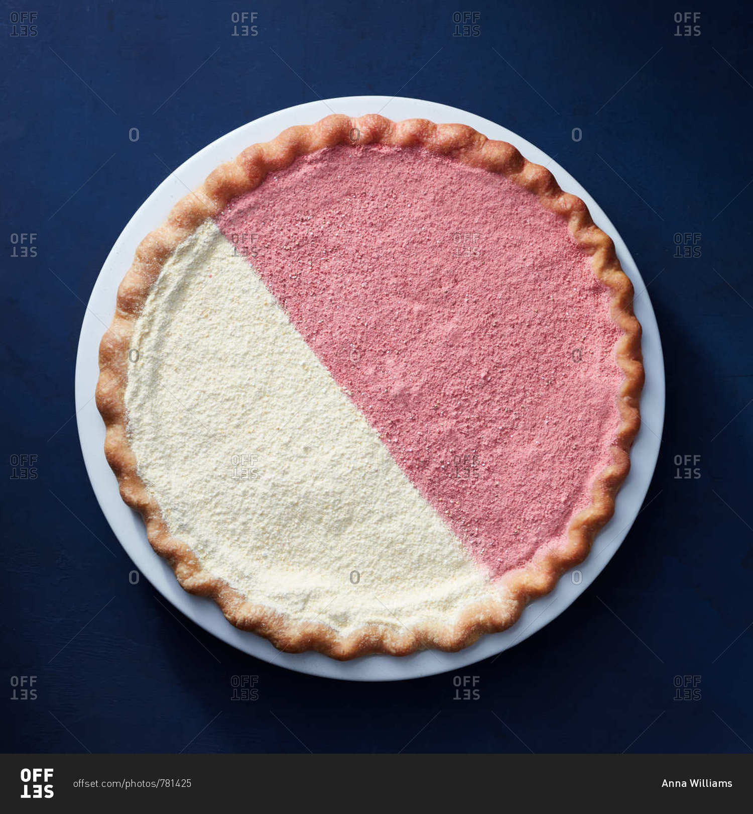 Half and half pie - Offset stock photo - OFFSET