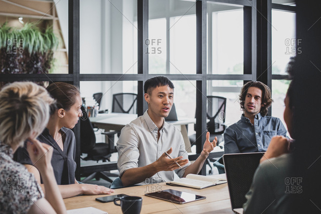 Man Speaking At Meeting
