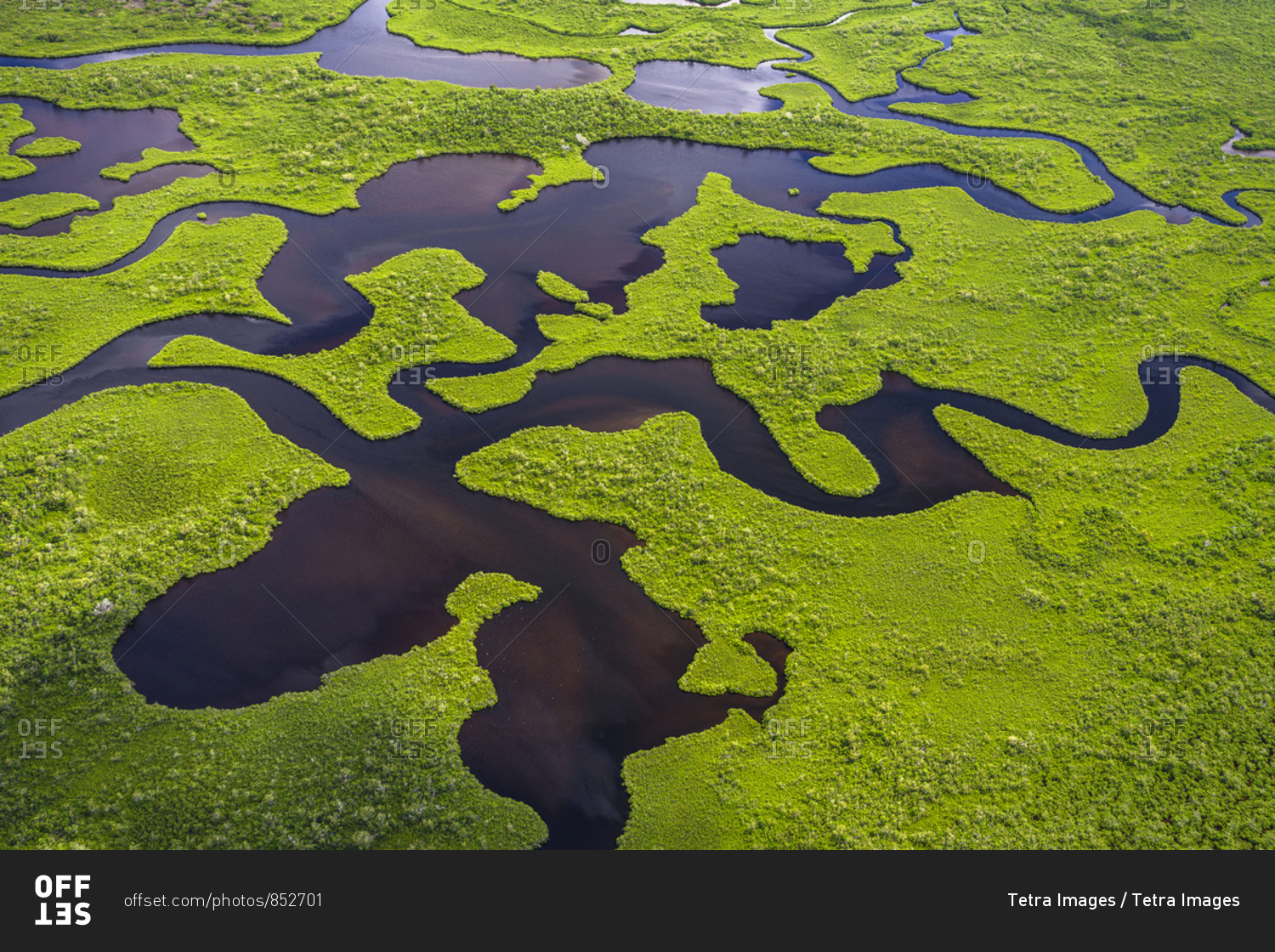 Aerial view of Everglades National Park in Florida, USA stock photo ...