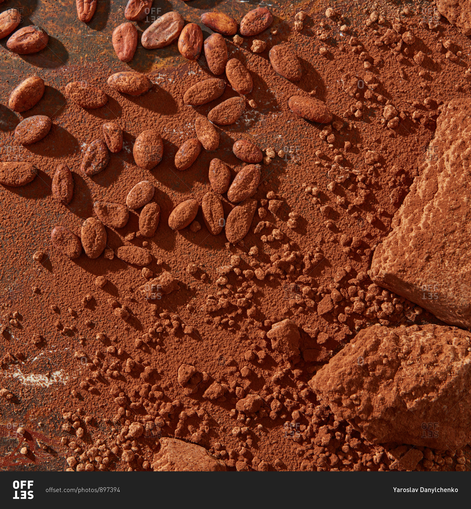 Chocolate ingredients: cocoa solids, cocoa powder and natural beans ...