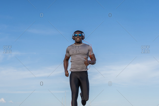 Man Running Away From Camera