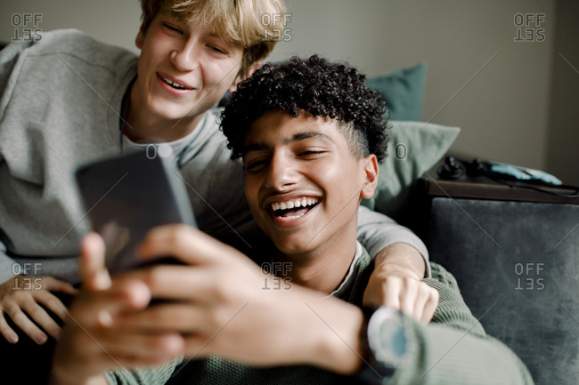 Teen Boy Talking On Phone