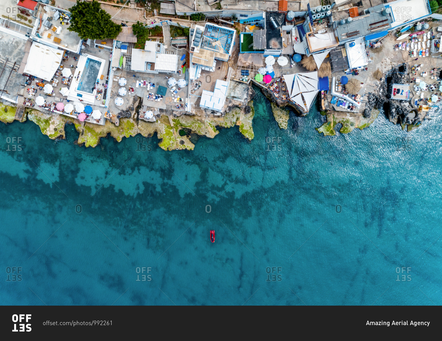 Aerial view of Anfeh, Lebanon. stock photo - OFFSET