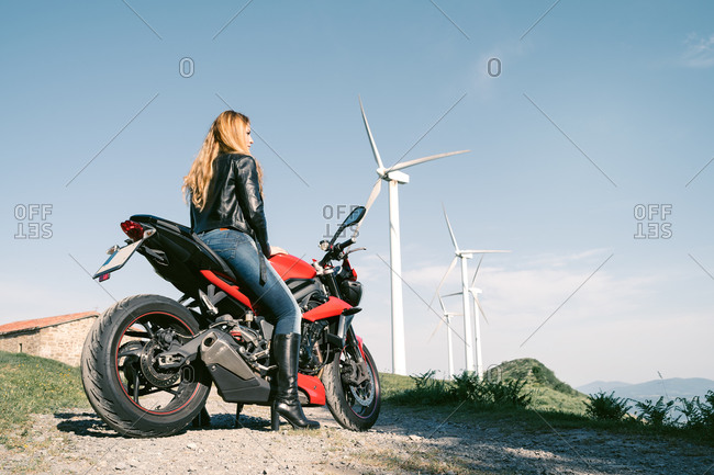 Motorbike Riding Side View