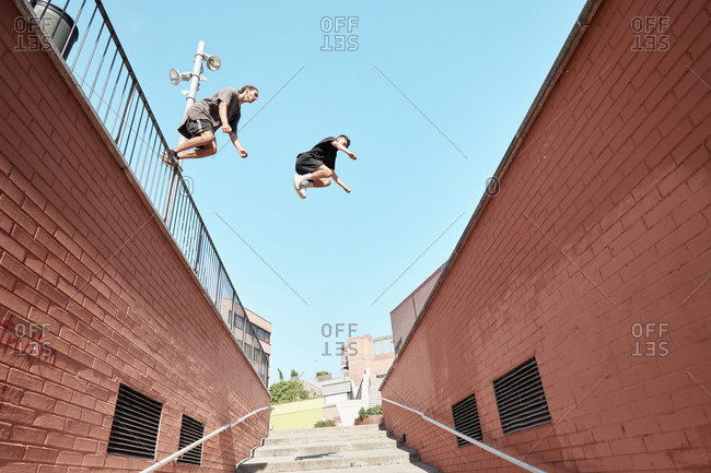 Parkour Jump Off Building