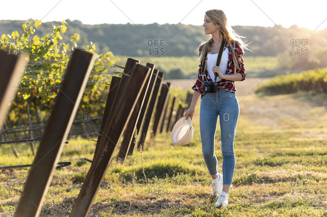 Woman Walking Towards Camera