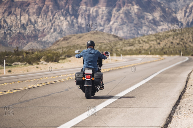 Motorcycle Riding Away