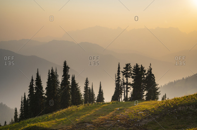 Cascade Mountain Range Silhouette