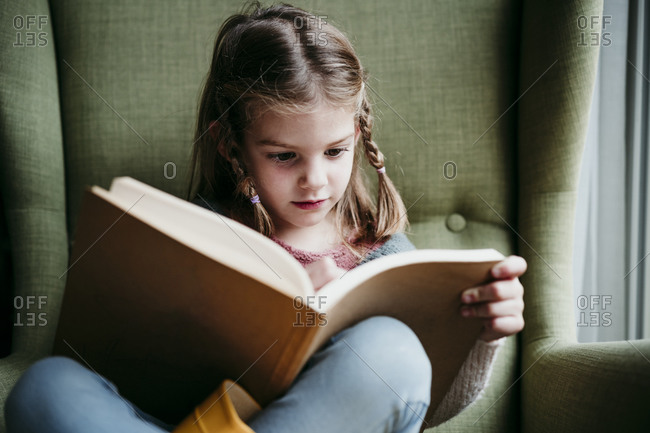 Little Girl Reading Photography