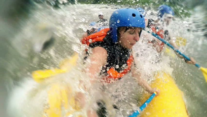 rough rafting experience on high level Stock Footage Video (100% ...