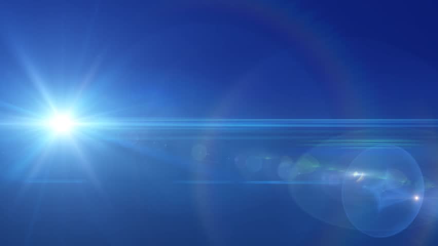 bright blue lens flare lighting abstract Stock Footage Video (100% ...