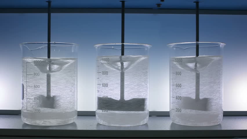 water treatment experiment flocculation stirring reagent Stock Footage ...