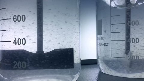 Flocculation Experiment Mixing Water Slow Motion Stock Footage Video ...