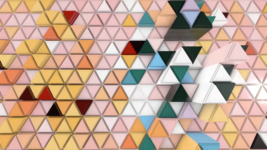 3d triangle pattern background animation Stock Footage Video (100% ...