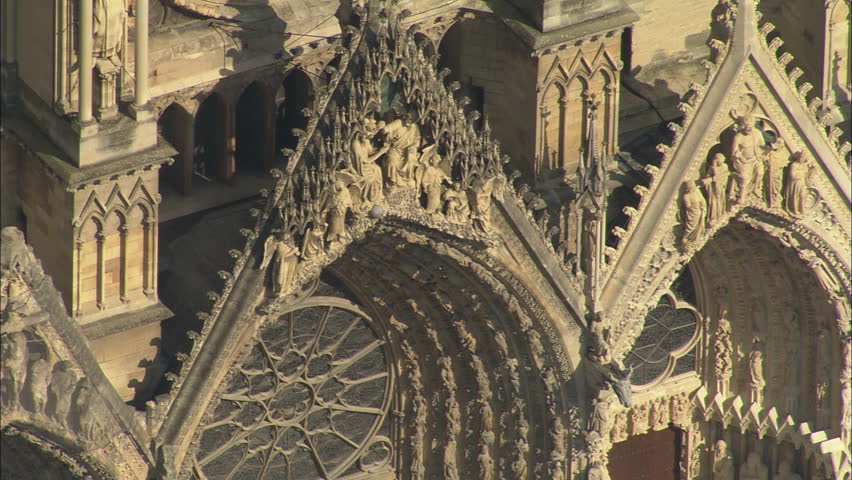 Aerial France-reims Cathedral 2006: Close Stock Footage Video (100% ...