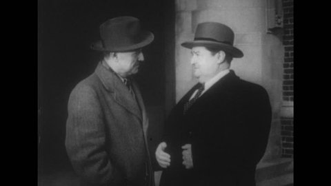 1950s Two Men Exit Building Men Stock Footage Video (100% Royalty-free ...