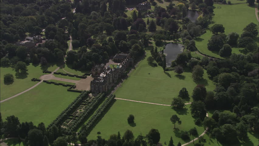 aerial united kingdom-sandringham 2005 sandringham house Stock Footage ...