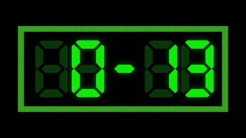 Digital Clock Timer Countdown Thirty Seconds Stock Footage Video (100% ...